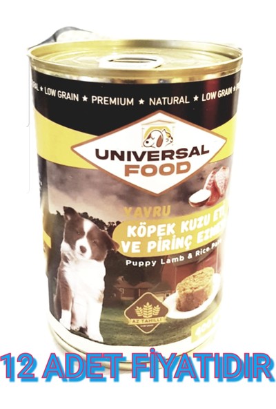 Unıversal Food Yavru Köpek Kuzu Eti ve Pirinç Ezmesi