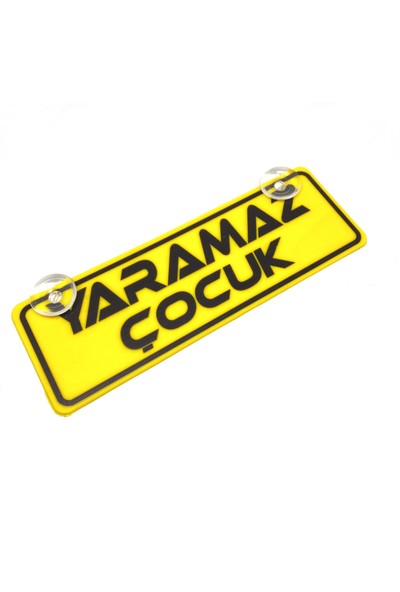 Oto Aksesuarcım Yaramaz Çocuk Yazılı Sarı Dekor Plaka Vantuzlu Cam Süsü 22 x 7.5 cm Oto Aksesuarcım Yaramaz Çocuk Yazılı Sarı Dekor Plaka Vantuzlu Cam Süsü 22 x 7.5 cm
