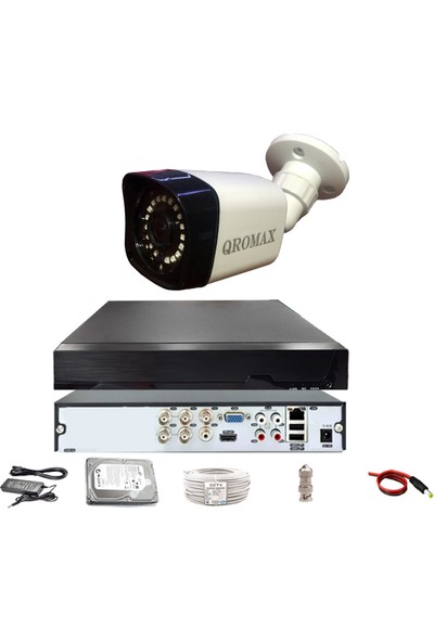 QROMAX PRO 5118 1'Li 5 Megapiksel Sony Lens 1080P Aptina Sensör Plastik Kasa Güvenlik Kamerası Seti QROMAX PRO 5118 1'Li 5 Megapiksel Sony Lens 1080P Aptina Sensör Plastik Kasa Güvenlik Kamerası Seti