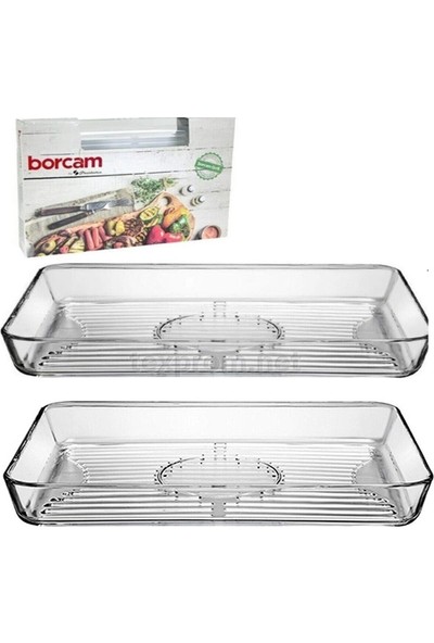 Paşabahçe 2'li Borcam Seti Grill Dikdörtgen 40 x 27 cm. Paşabahçe 2'li Borcam Seti Grill Dikdörtgen 40 x 27 cm.