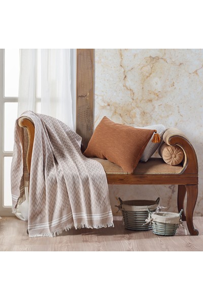 Zigzag Pamuklu Tv Battaniyesi | Diz Battaniyesi Throw Zigzag Pamuklu Tv Battaniyesi | Diz Battaniyesi Throw
