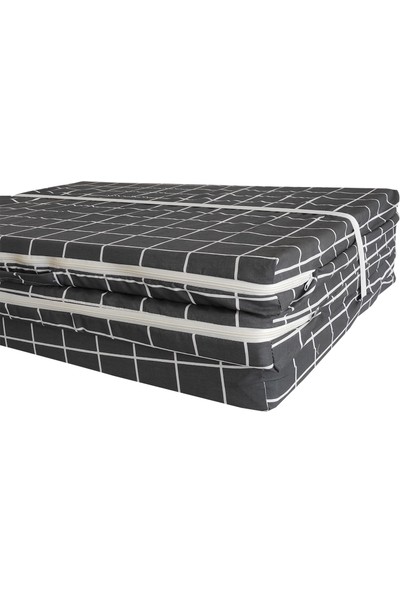 Olgun Home Tek Kişilik Katlanır Yer Yatağı Sünger Yatak Gri Pano 80 x 180 Cm-7 cm