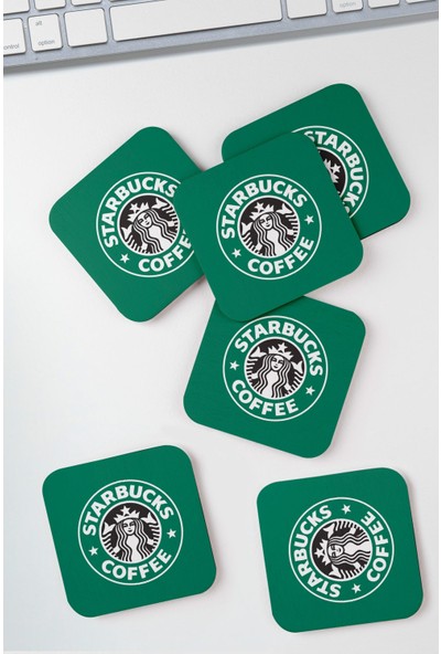 Atölye Çizgi Starbucks Temalı 6lı Mdf Bardak Altlığı Atölye Çizgi Starbucks Temalı 6lı Mdf Bardak Altlığı