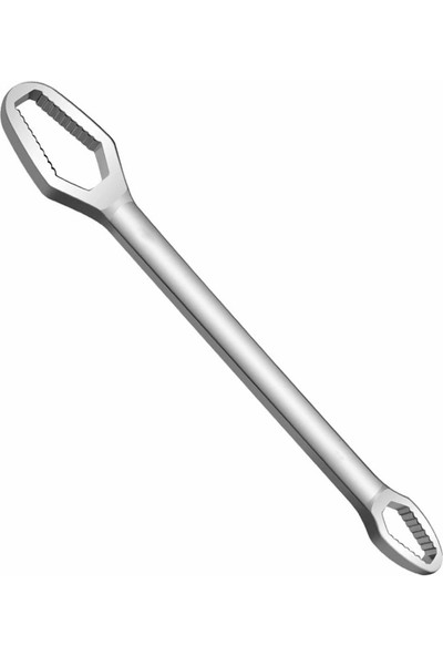 Aksh 8 - 22 mm Evrensel Iki Ağızlı Açık Kapalı Anahtar Ayarlanabilir Çift Kafa Universal Torx Anahtarı Nikel