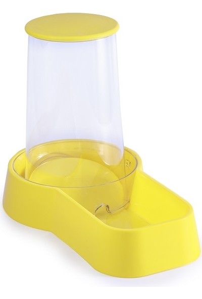 Miapet Hazneli Plastik Kedi-Köpek Kapaklı Mama ve Su Kabı 1,5 Lt Kare Sarı Miapet Hazneli Plastik Kedi-Köpek Kapaklı Mama ve Su Kabı 1,5 Lt Kare Sarı