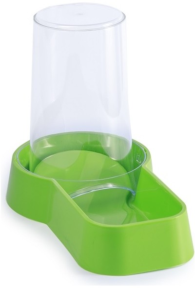 Miapet Hazneli Plastik Kedi-Köpek Mama ve Su Kabı 1,5 Lt Kare Yeşil