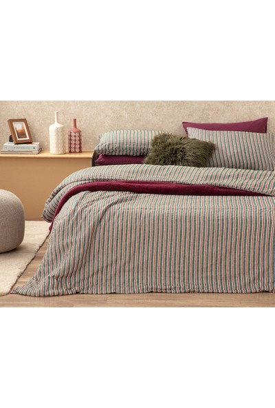 English Home Velvety Şönil Iplikli Ipliği Boyalı Çift Kişilik Nevresim Takımı 200X220 cm Gri – Antrasit