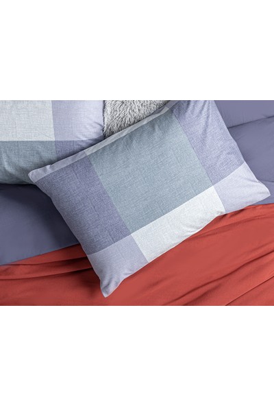 English Home Textured Plaid Pamuklu 2'li Yastık Kılıfı 50X70 cm Mavi English Home Textured Plaid Pamuklu 2'li Yastık Kılıfı 50X70 cm Mavi