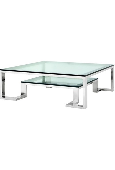 Dekorew Karmet Katlı Krom Orta Sehpa Dekorew Karmet Katlı Krom Orta Sehpa