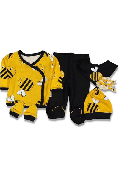 Necix's Serpme Arı Figürlü Beşli Set-Sarı