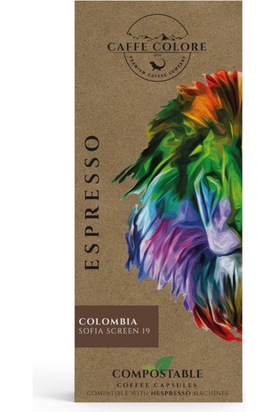 Caffe Colore Espresso Colombia Sofia Screen 19 - 10 Adet Bio Kapsül Kahve Caffe Colore Espresso Colombia Sofia Screen 19 - 10 Adet Bio Kapsül Kahve