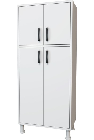 Rani F2 Çok Amaçlı Dolap 4 Kapaklı 5 Raflı Banyo Balkon Mutfak Dolabı Beyaz M4 Rani F2 Çok Amaçlı Dolap 4 Kapaklı 5 Raflı Banyo Balkon Mutfak Dolabı Beyaz M4