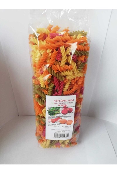 Sebzeli Burgu Erişte 500 gr Sebzeli Burgu Erişte 500 gr