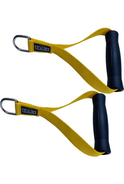 Excalibur Fitness Direnç Lastiği Elciği Ağırlık Çekiş Aparatı Elcik - Çift Sarı Excalibur Fitness Direnç Lastiği Elciği Ağırlık Çekiş Aparatı Elcik - Çift Sarı