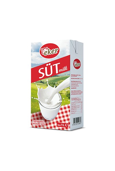 Eker Uht Yarım Yağlı Içme Sütü (1 lt)