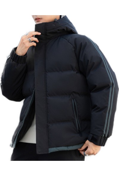 NuoRui Erkek Kapüşonlu Şişme Mont - Lacivert (Yurt Dışından) NuoRui Erkek Kapüşonlu Şişme Mont - Lacivert (Yurt Dışından)