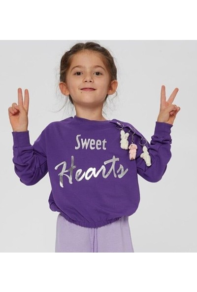 Little Star Kız Çocuk Omuz Detaylı Sweatshirt