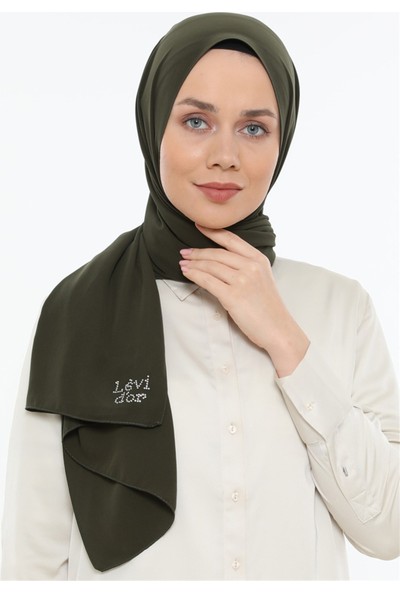 Levidor Düz Medine Ipeği Şal Haki Yeşil Levidor Düz Medine Ipeği Şal Haki Yeşil
