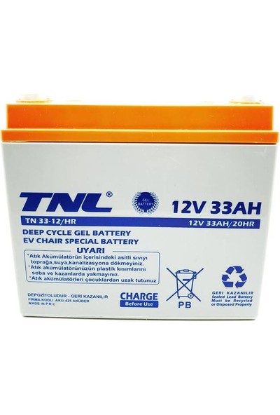 Tnl 12V 33AH Deep Cycle Jel Akü Tnl 12V 33AH Deep Cycle Jel Akü