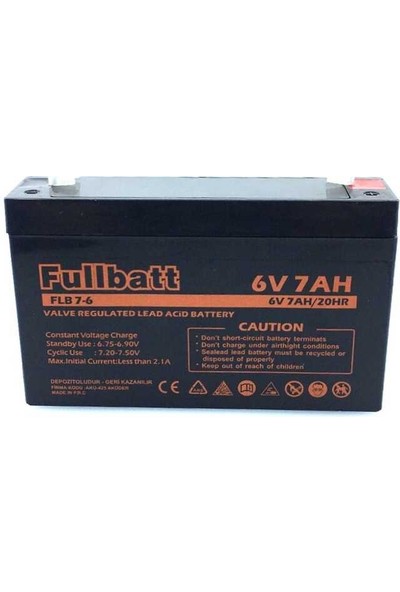 İnfostar Fullbatt 6V 7AH Kuru Tip Akü