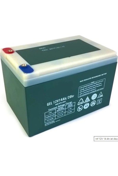 İnfostar Elektrikli Bisiklet Aküsü 12V 14AH 6DZM14 Fza