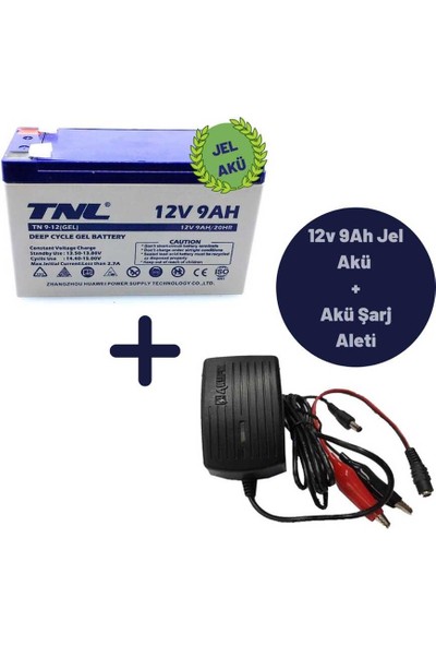 Tnl 12V 9AH Jel Tip Akü  ve Aküfix Akü Şarj Aleti
