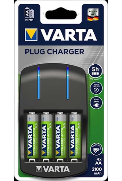 Varta 57647 101 451 Plug Charger 4xaa 2100MAH Varta 57647 101 451 Plug Charger 4xaa 2100MAH