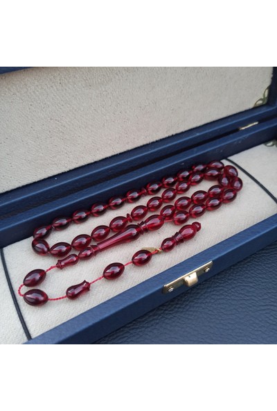 Artuğ Tesbih Usta İmzalı Kırmızı Ateş Kehribar Artuğ Tesbih Usta İmzalı Kırmızı Ateş Kehribar