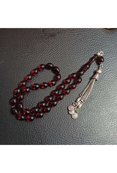 Artuğ Tesbih Koyu Kırmızı Ateş Kehribar Tesbih Artuğ Tesbih Koyu Kırmızı Ateş Kehribar Tesbih