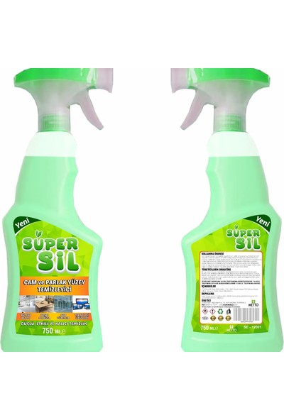 Süper Sil Cam ve Parlak Yüzey Temizleyici 750 ml Süper Sil Cam ve Parlak Yüzey Temizleyici 750 ml