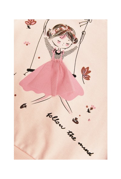 Soobe Kız Çocuk Baskılı Sweatshirt