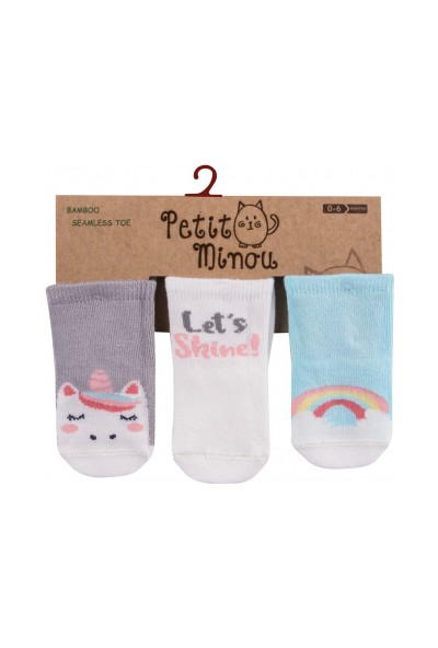 Petit Minou Kız Bebek 3'lü Unıcorn Soket Petit Minou Kız Bebek 3'lü Unıcorn Soket