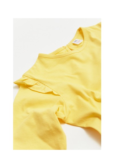 Soobe Kız Çocuk Uzun Kollu Fırfırlı Tshirt