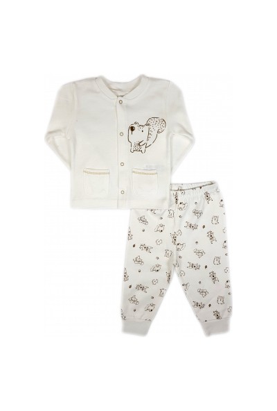 Luggi Erkek Bebek Önden Çıtlı Pijama Takım