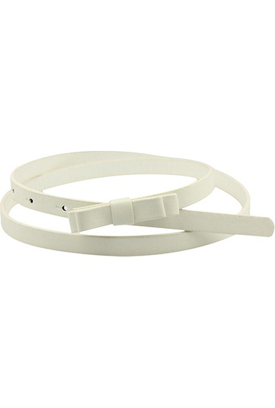 Farfi Kadın Şeker Renk 2 Katmanlar Ilmek Ince Dar Kemer Pu Deri Kemer Kayışı (Yurt Dışından)