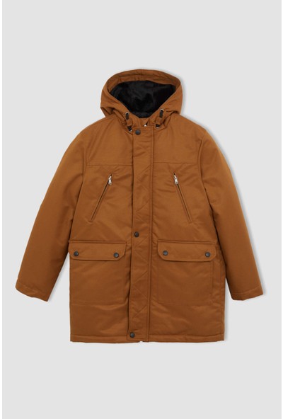 DeFacto Erkek Çocuk Regular Fit Kapüşonlu Pelüş Astarlı Isı Yalıtımlı Warmtech Mont Parka W6241A621WN DeFacto Erkek Çocuk Regular Fit Kapüşonlu Pelüş Astarlı Isı Yalıtımlı Warmtech Mont Parka W6241A621WN