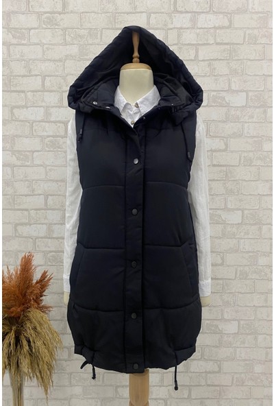 Poriento Kadın Kapüşonlu Şişme Yelek