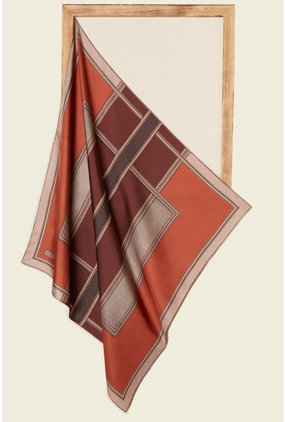 SETRMS Taba Geometrik Desenli Ipek Eşarp 2219114980 SETRMS Taba Geometrik Desenli Ipek Eşarp 2219114980