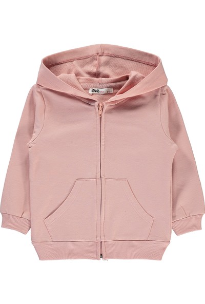 Civil Girls Kız Çocuk Kapüşonlu Hırka 2-5 Yaş Koyu Pudra