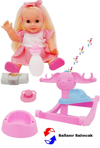 Global Toys Roza Panda Salıncaklı BEBEK GL100118