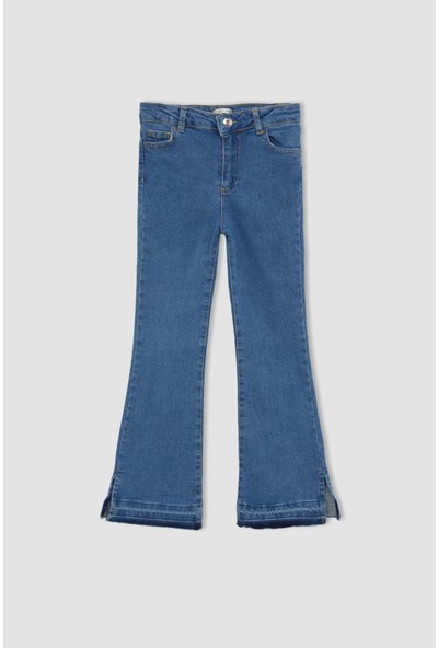 DeFacto Kız Çocuk Flayer Fit Yırtmaç Detaylı Jean Pantolon W7247A622SP