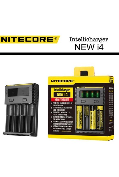 Nitecore I4 Yeni Lithium Pil Şarj Aleti Pilsiz Nitecore I4 Yeni Lithium Pil Şarj Aleti Pilsiz