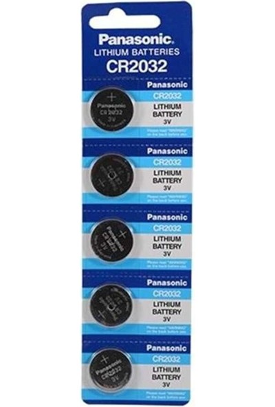 Panasonic CR2032 5'li Blister 3V Lityum Pil Panasonic CR2032 5'li Blister 3V Lityum Pil