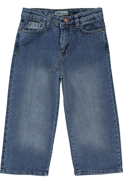 Civil Girls Kız Çocuk Kot Pantolon 6-9 Yaş Mavi