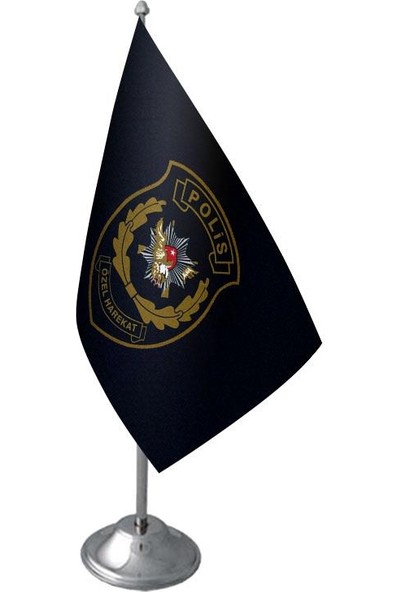 Saturndesign Masaüstü Polis Özel Harekat Bayrağı Krom Direk Masa Bayrak Seti Saturndesign Masaüstü Polis Özel Harekat Bayrağı Krom Direk Masa Bayrak Seti