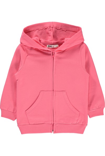 Civil Girls Kız Çocuk Kapüşonlu Hırka 2-5 Yaş Pembe