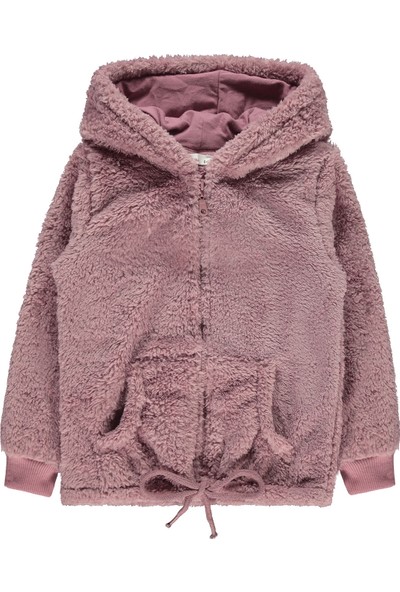 Civil Girls Kız Çocuk Kapüşonlu Hırka 6-9 Yaş Mürdüm