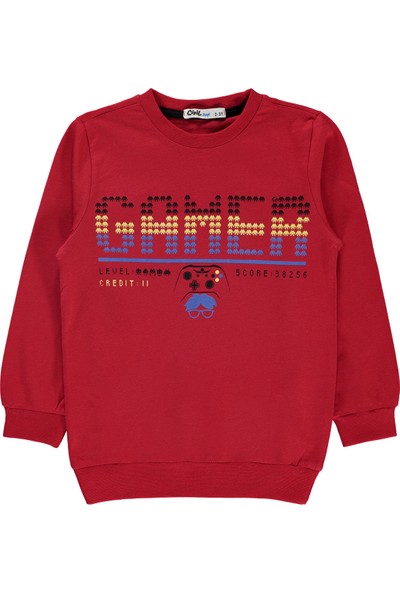Civil Boys Erkek Çocuk Sweatshirt 2-5 Yaş Kırmızı