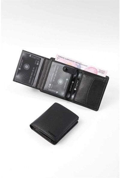 Cengiz Pakel Erkek Siyah Dikey Kartlık Cüzdan 13637 Cengiz Pakel Erkek Siyah Dikey Kartlık Cüzdan 13637