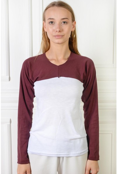Pinkmark Kadın Tesettür Içe Giyilen Uzun Kol Mürdüm Bolero MCPMBL25304 Pinkmark Kadın Tesettür Içe Giyilen Uzun Kol Mürdüm Bolero MCPMBL25304
